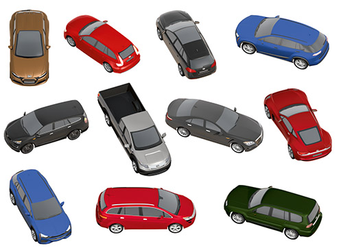 DOSCH DESIGN - DOSCH 2D Viz-Images: Isometric - Cars