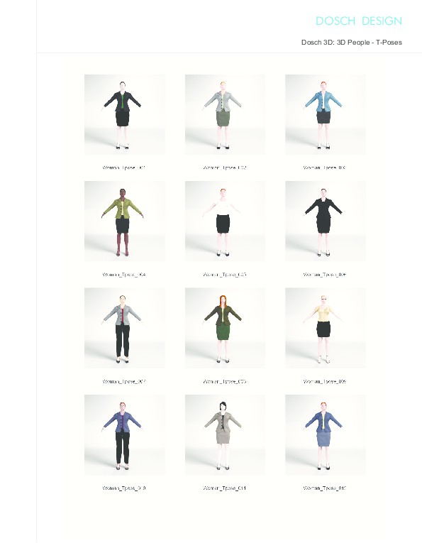 DOSCH DESIGN - DOSCH 3D: 3D-People - T-Pose
