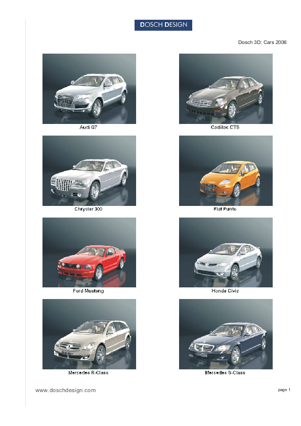 DOSCH DESIGN - DOSCH 3D: Cars 2006 for Maxwell Render