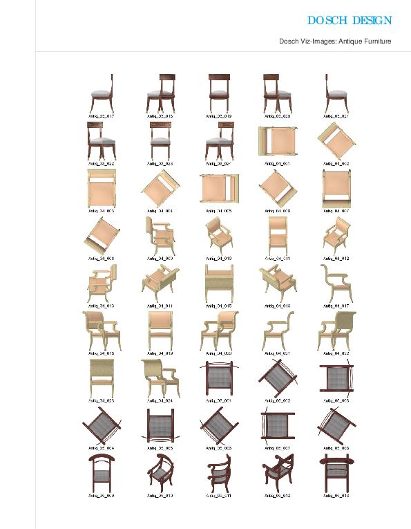 DOSCH DESIGN - DOSCH 2D Viz-Images: Antique Furniture